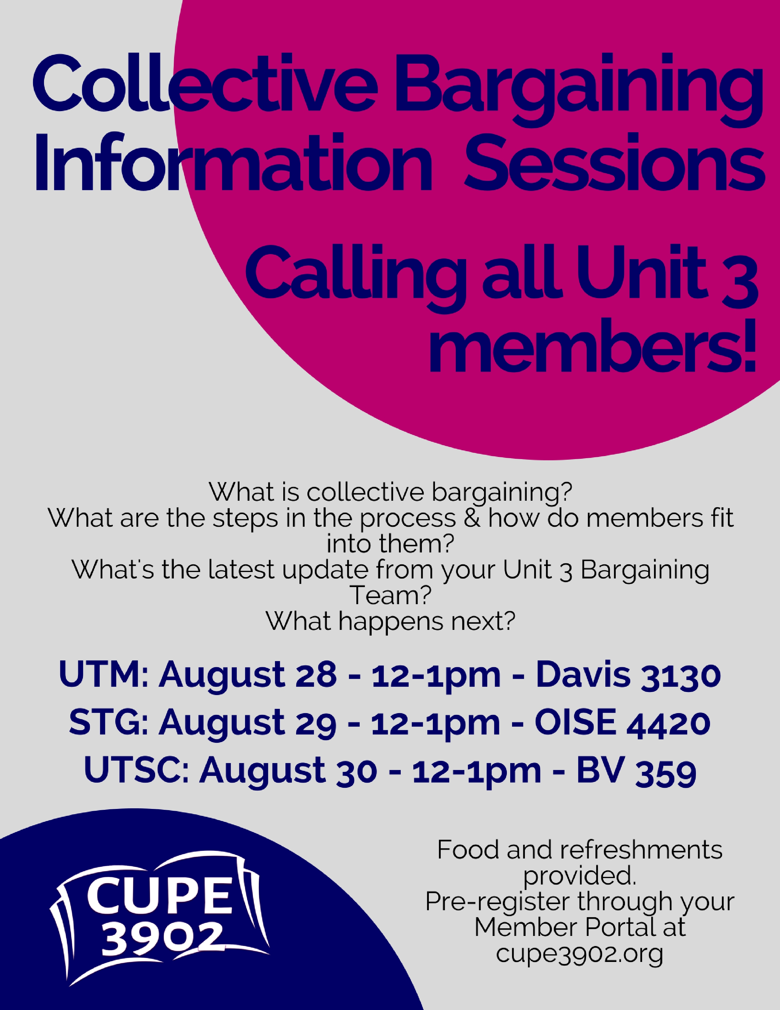 CUPE 3902 Unit 3 Bargaining Info Sessions – James Beauregard Ashby